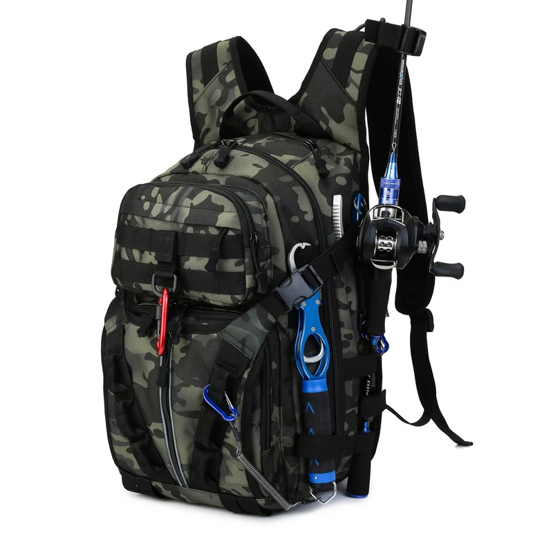 30l pesca tático mochila para o homem escalada militar camuflagem multifuncional à prova ...