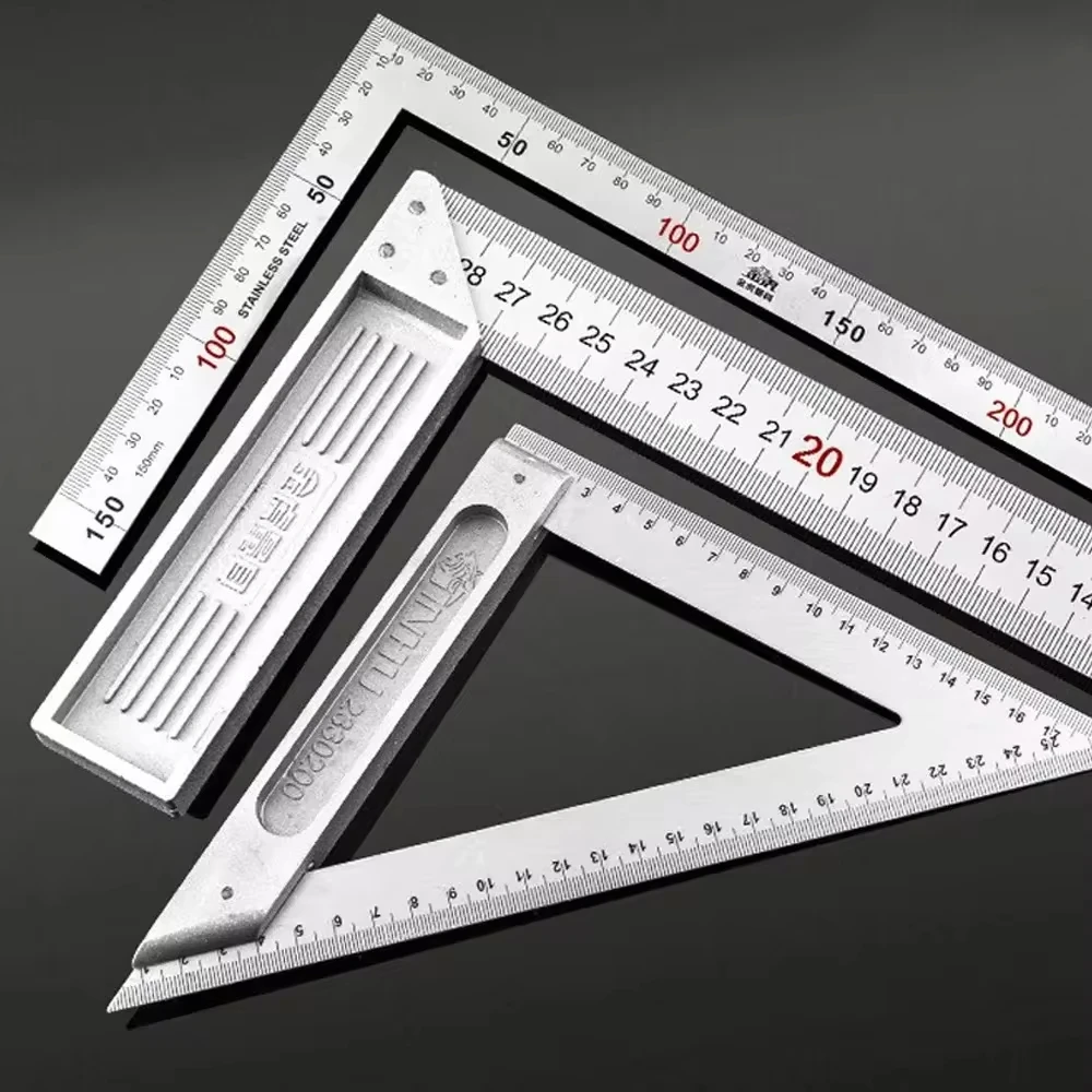 Aluminum Alloy Square Ruler Right Angle 90 Turning Ruler Woodworking Ruler Steel Turning Ruler ...