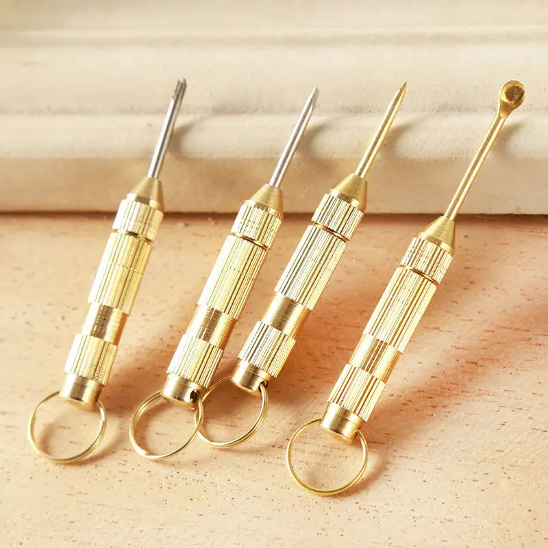 4 in 1 Portable Titanium Toothpick with Bottle Ear Wax Cleaner ...