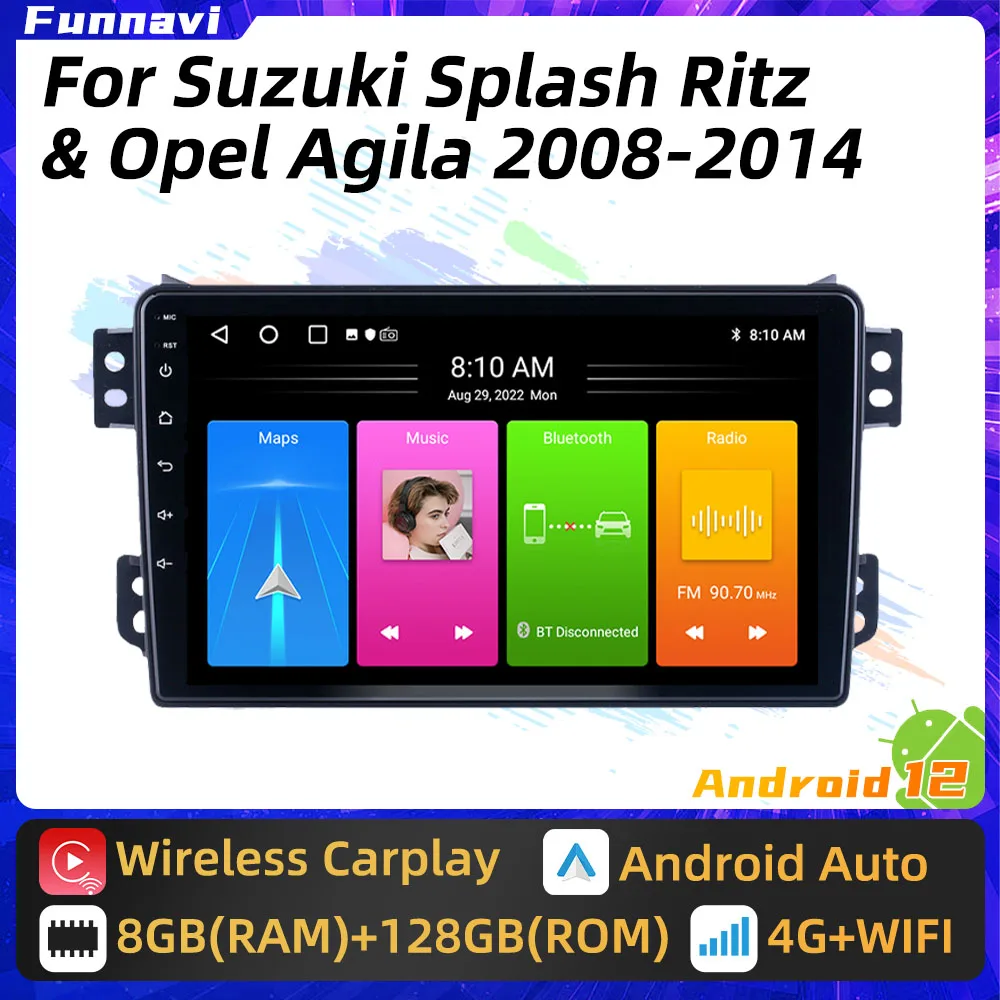 2-Din-Android-Car-Radio-for-Suzuki-Splash-Ritz-Opel-Agila-2008-2014 ...