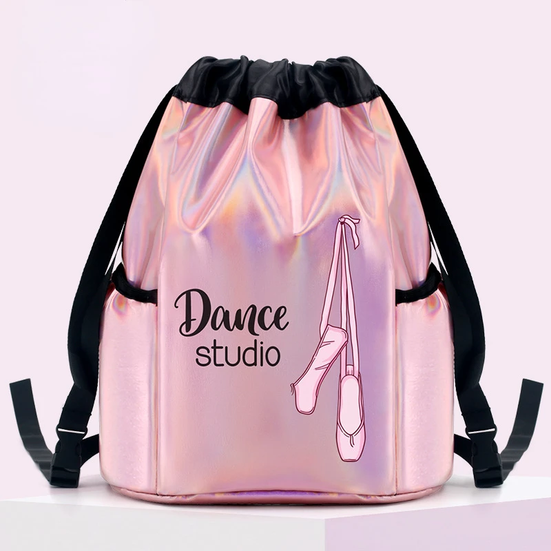 Girls-Laser-Shiny-Ballet-Dance-Bags-Kids-Training-Shoulder-Gym-Backpack ...