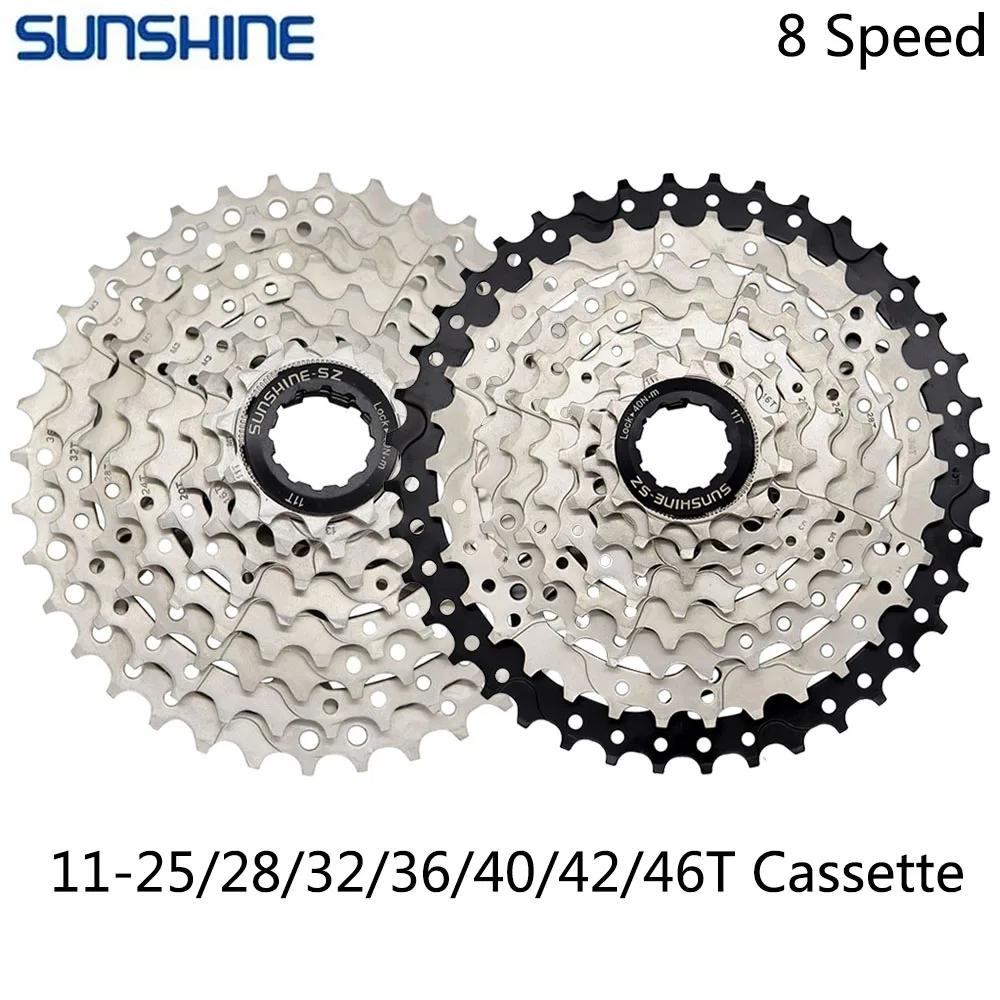 SUNSHINE-8-Speed-Bicycle-Cassette-Sprocket-for-MTB-Road-Bike-11-25-28 ...