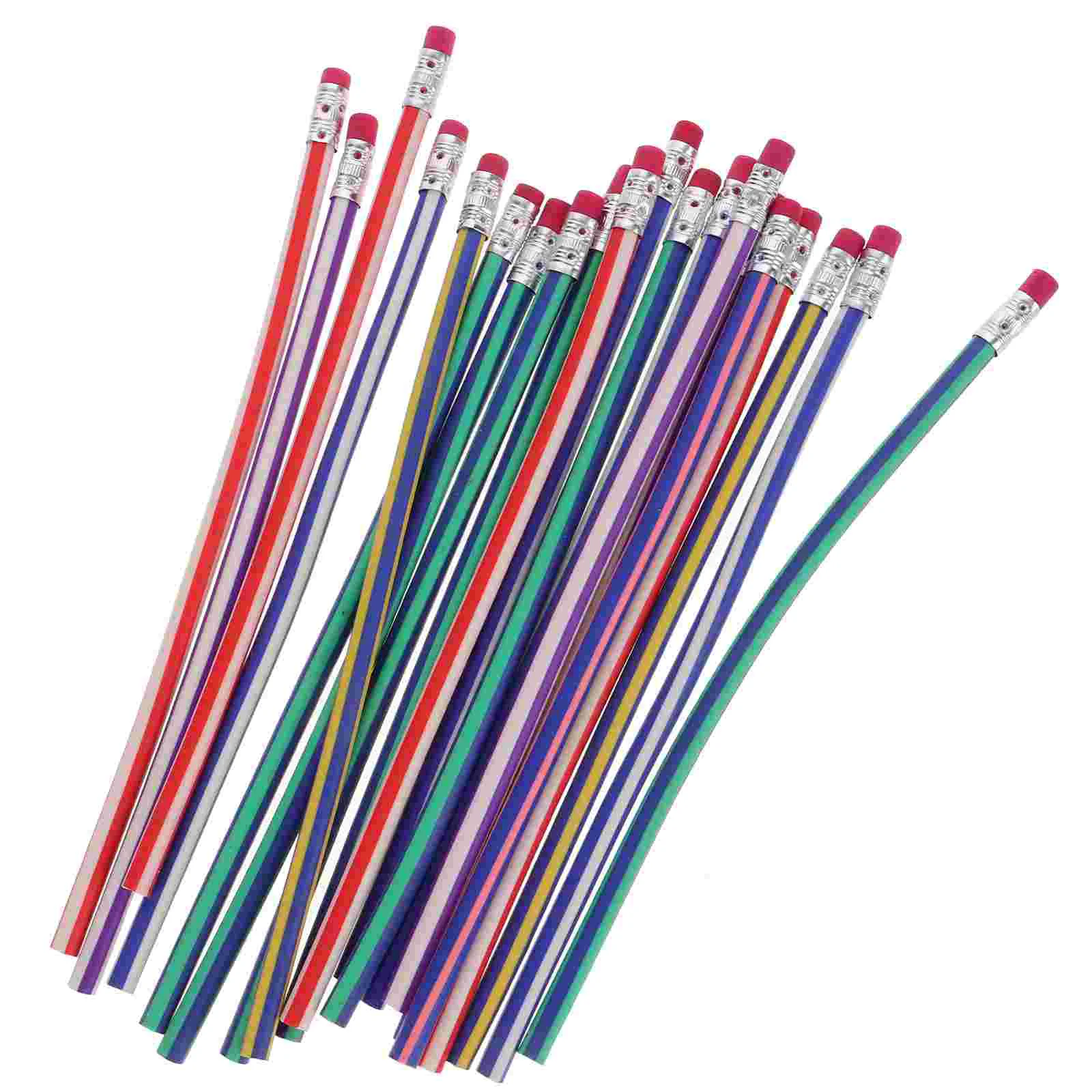20-Pcs-Flexible-Writing-Pencil-Constantly-Folding-Student-Long-Pencils ...