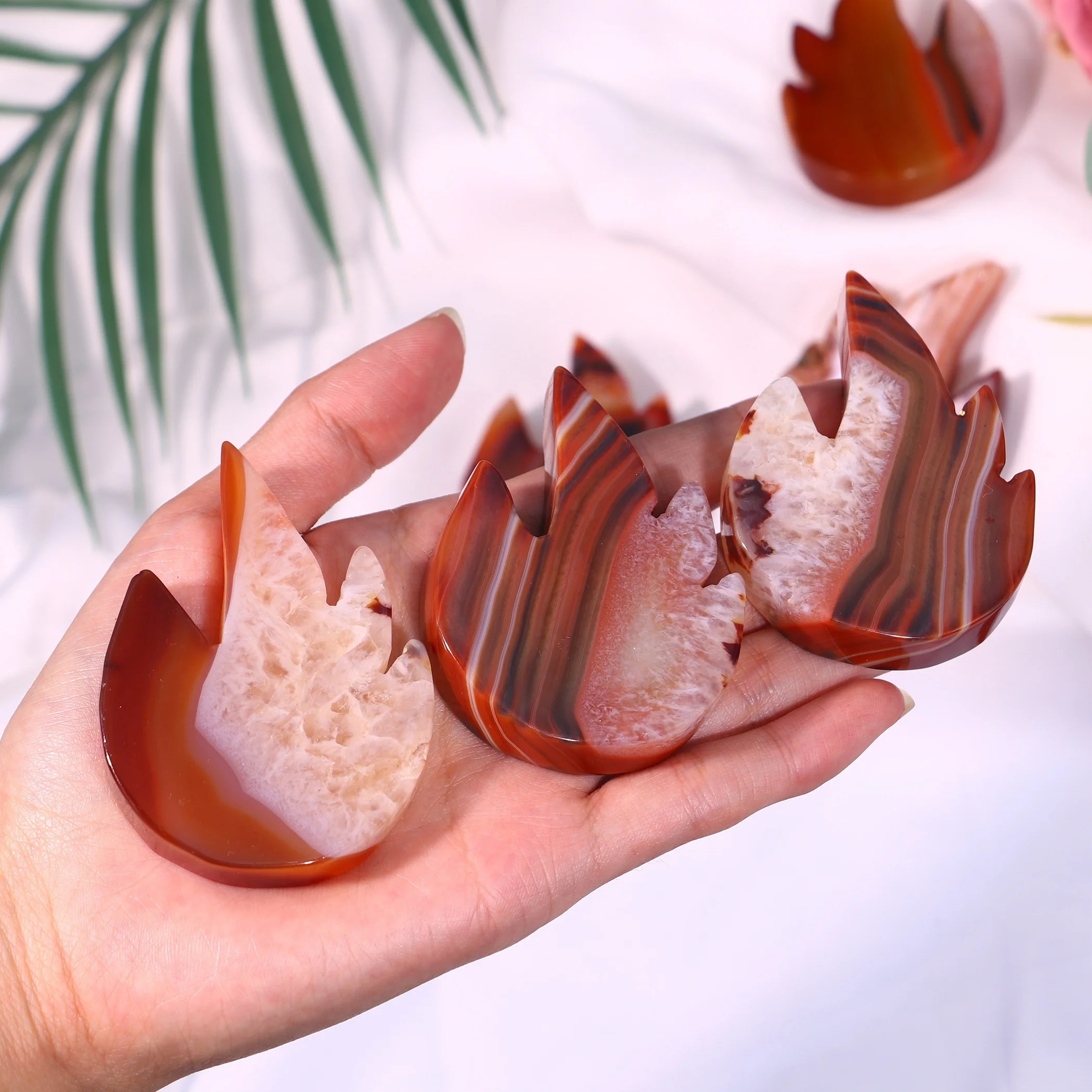 Natural-Red-Crystal-Geode-Flame-Engraved-Ornament-Reiki-Healing-Chakra ...