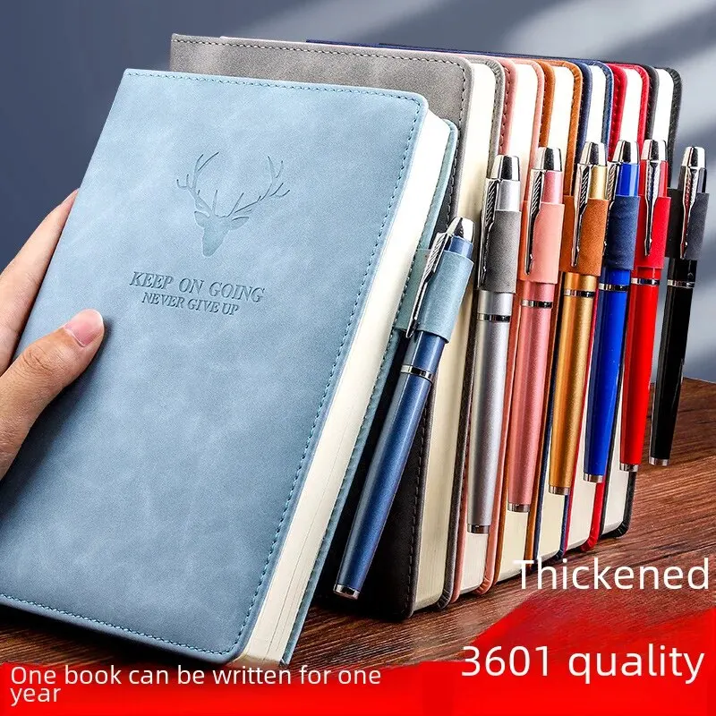 A5-Size-Business-Notebook-Extra-Thick-Simple-Style-Large-University ...