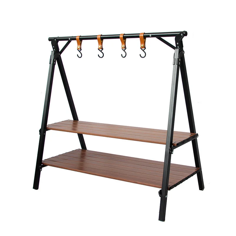 New Camping Triangle Shelf Outdoor Aluminum Alloy Folding Triangle Rack ...