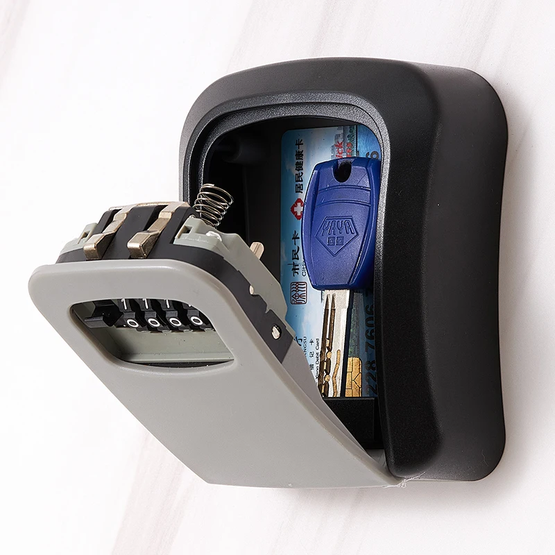 Wall-Mount-Key-Storage-Secret-Box-Organizador-4-Digit-Combination-Senha ...