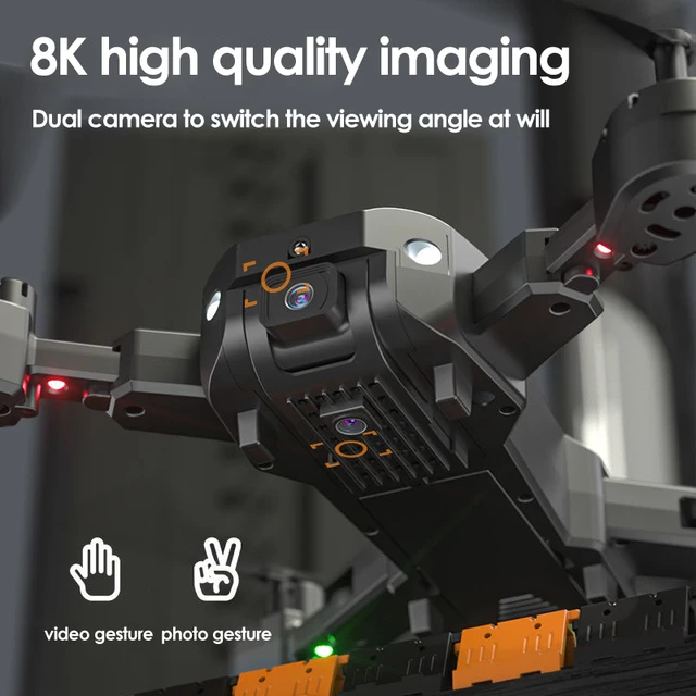 5G 8K HD Drone Professional Dual Camera Wifi FPV Avoidance Fold Quadcopter Optical Flow Position ...