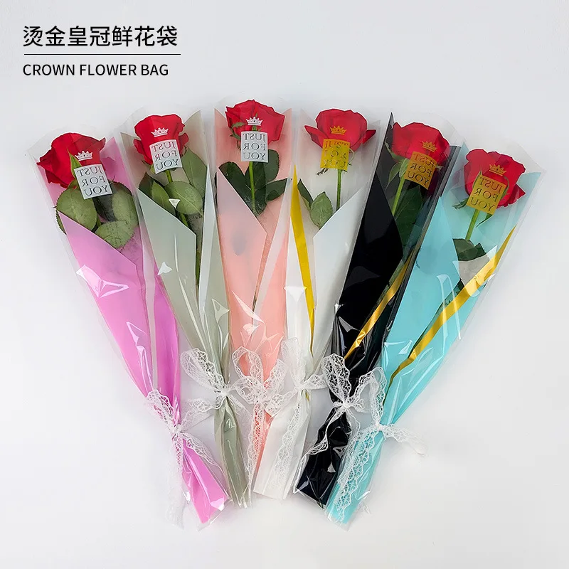 50Pcs-pack-Clear-Single-Rose-Wrapping-Bag-Flower-Plastic-Wrapping-Bag ...