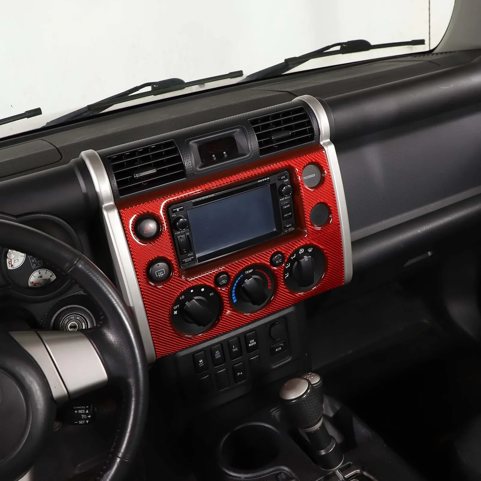 For toyota FJ Cruiser 2007-2021 Soft Carbon Fiber Car Dashboard ...