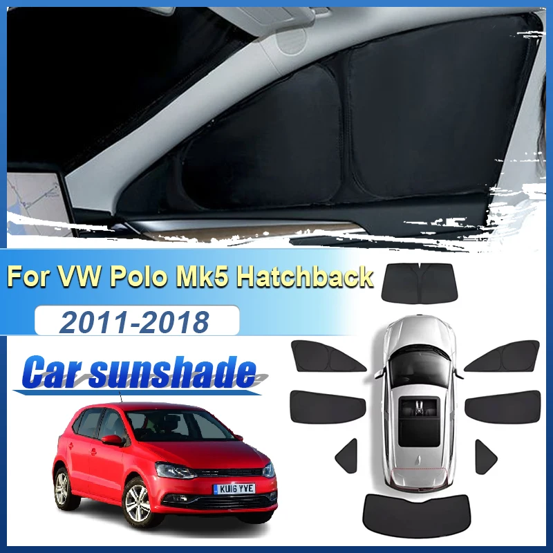 For VW Volkswagen Polo Mk5 5-doors Hatchback Car Sunshade Side Window ...