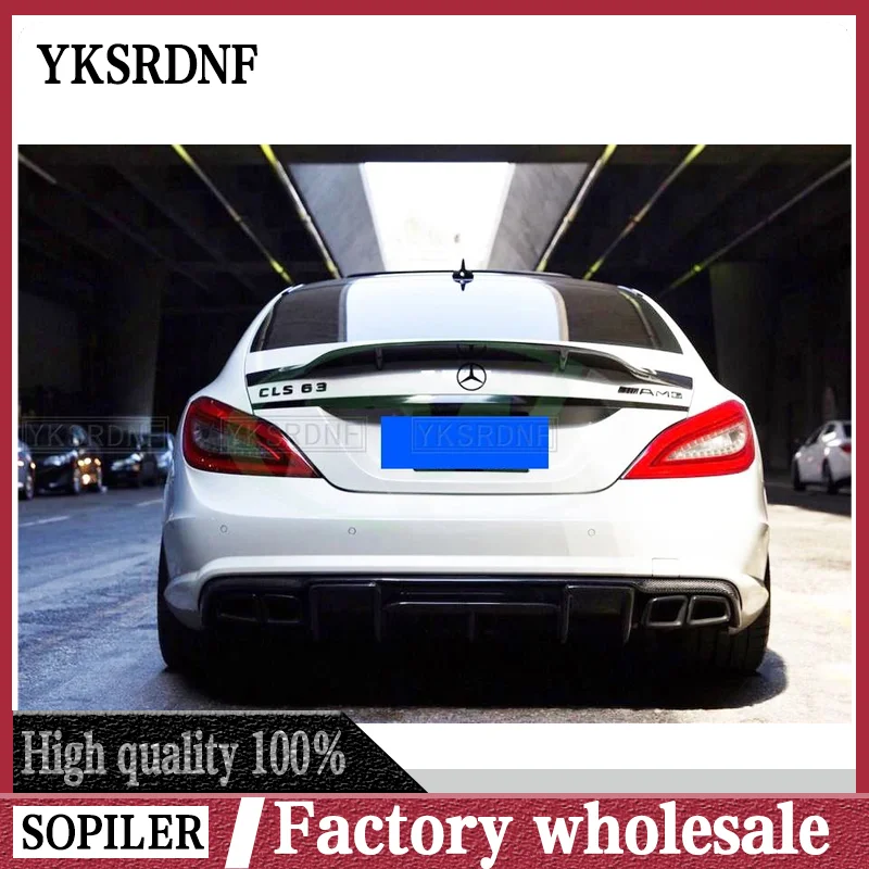 YKSRDNF Carbon Fiber R Style Ducktail Spoiler for Mercedes-benz CLS ...