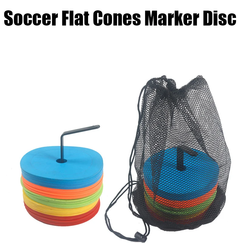 Flat-Cones-Marcador-Disco-Para-Futebol-Velocidade-De-Agilidade-Marcadores-De-Treinamento-Port ...