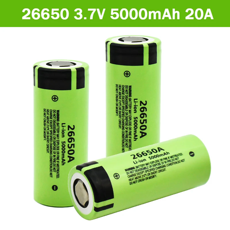 100% New Original high quality 26650 battery 5000mAh 3.7V 50A lithium ...