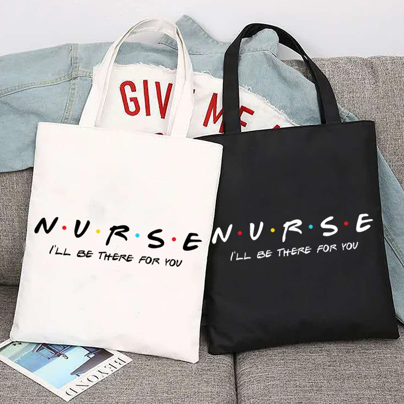 Women Handbags Nurse Caring Graphics Shopping Bag Harajuku Canvas Tote ...