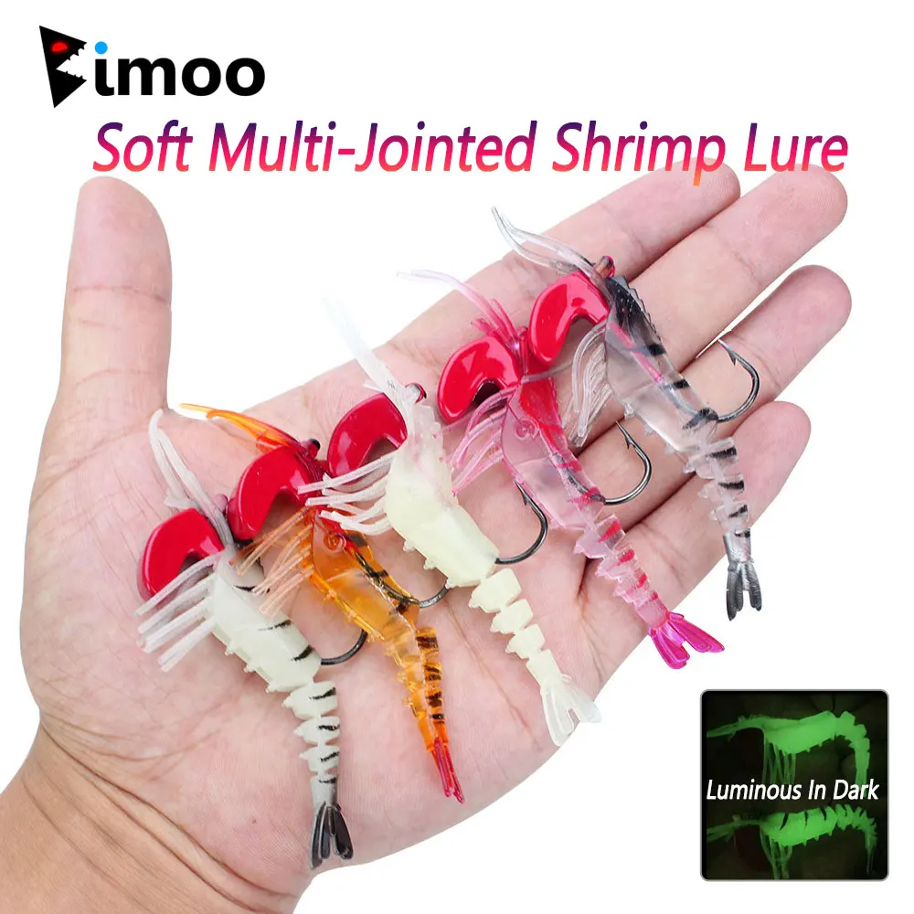 Bimoo-13g-Sea-Fishing-Luminous-Soft-Multi-Jointed-Shrimp-Lures-Prawn ...