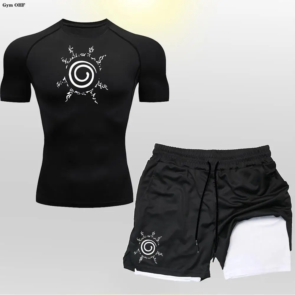 Anime-Compression-Shirt-Men-2-in-1-Shorts-Fitness-Gym-Workout-MMA ...