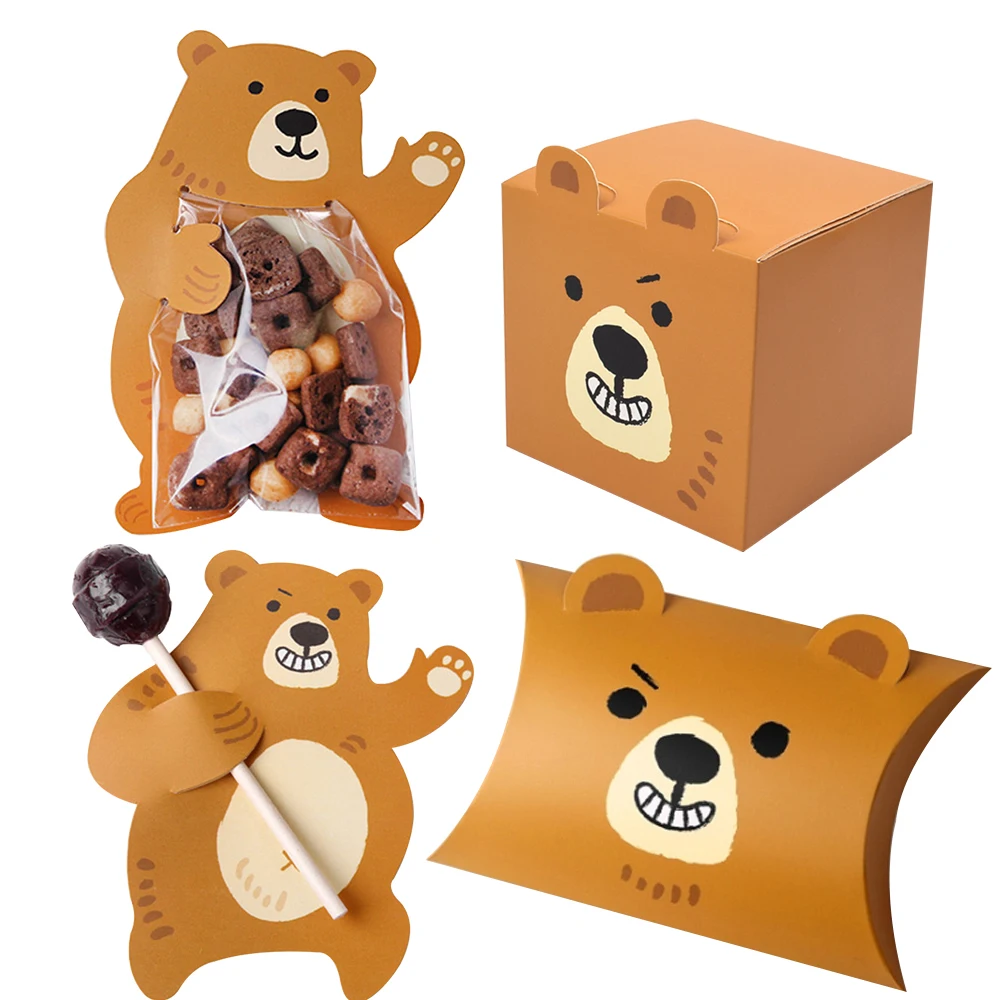 Cartoon-Bear-Candy-Bags-Cute-Brown-Bear-Biscuit-Boxes-for-Kids-Bear ...