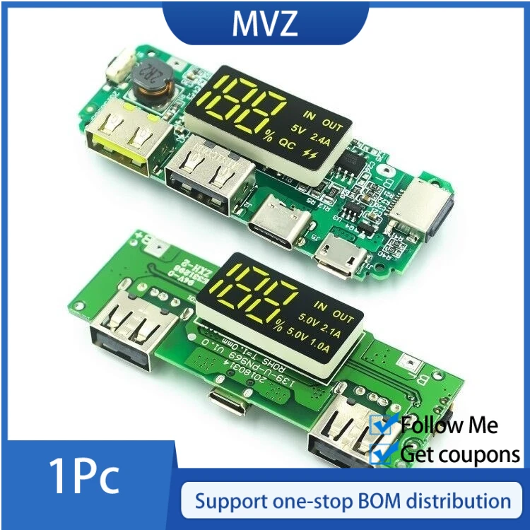 18650-lithium-battery-digital-display-charging-module-5v2-4a-2A-dual ...