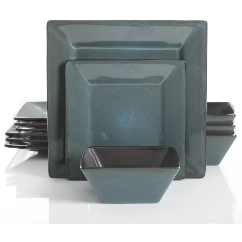 Gibson-studio-chelsea-lane-12-teiliges-hartes-quadratisches-Geschirrset ...