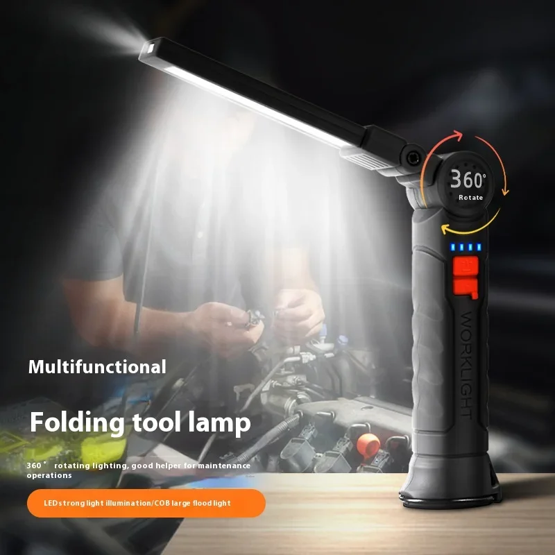 450LM-COB-LED-Worklight-Flashlight-USB-C-800mA-Work-Light-Magnetic-360 ...