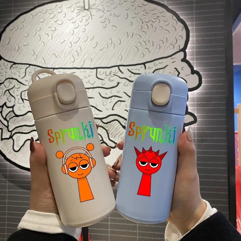 Anime Sprunki nueva botella termo de dibujos animados de 300ml figura ...