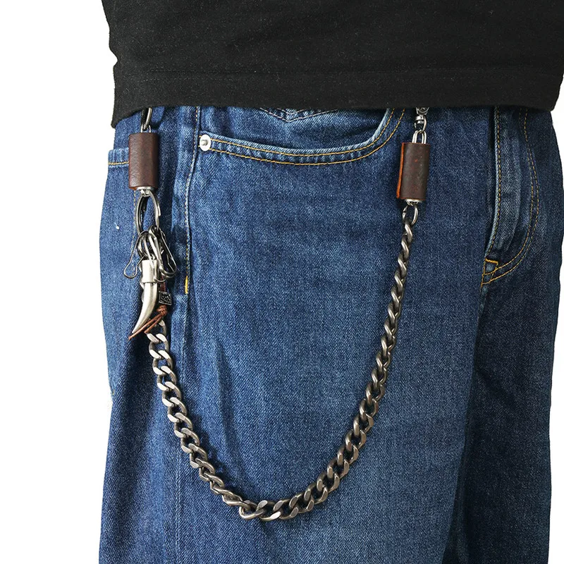 Belt Waist Chain 2 Lines Punk Jean Adjustable Hip-hop Metal Chain Boy ...