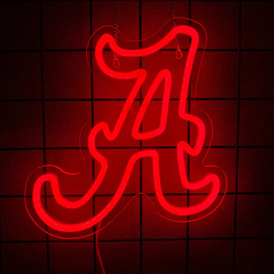 Led Neon the Lights Alabama Symbol of American Football for Decoration ...