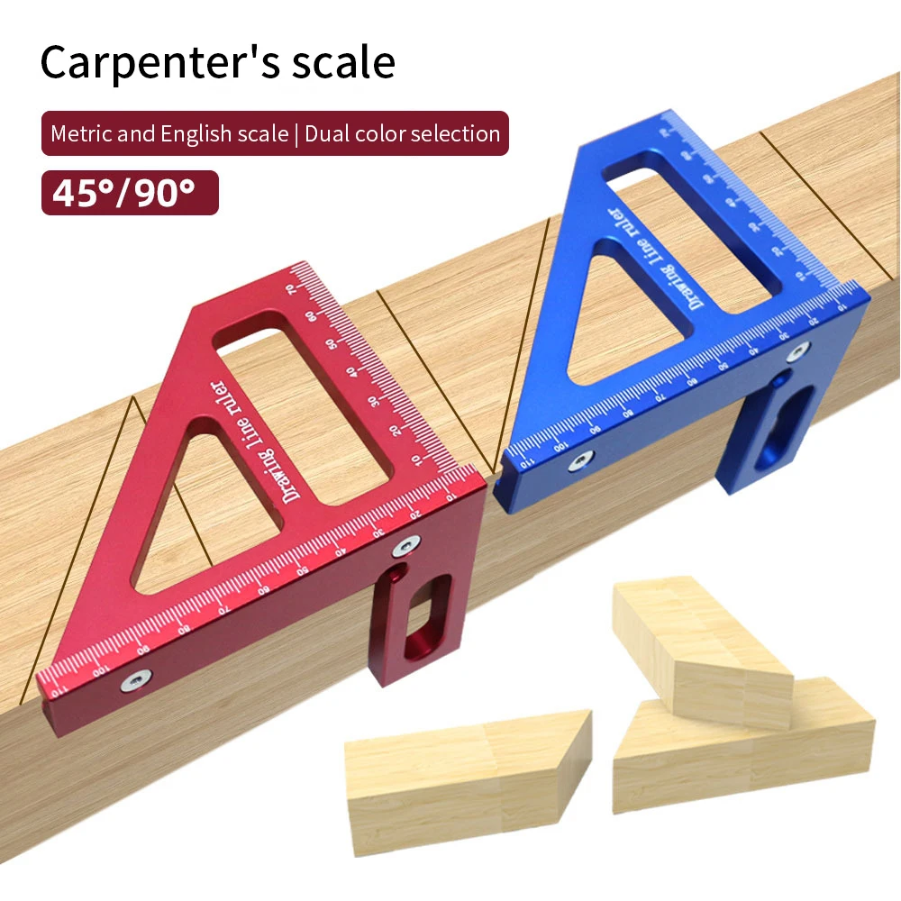 Woodworking-Square-Protractor-Aluminum-Alloy-Miter-Triangle-Ruler-High ...