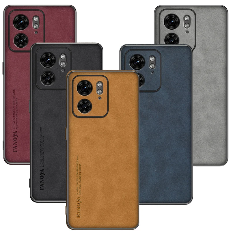 For-Moto-Edge-40-Neo-Frosted-PU-Leather-Cover-Case-Matting-Anti-Shock ...