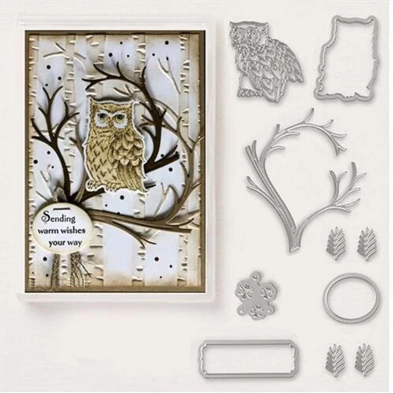 Owl Tree Branch Metal Cutting Dies Stencils Die Cut for DIY ...