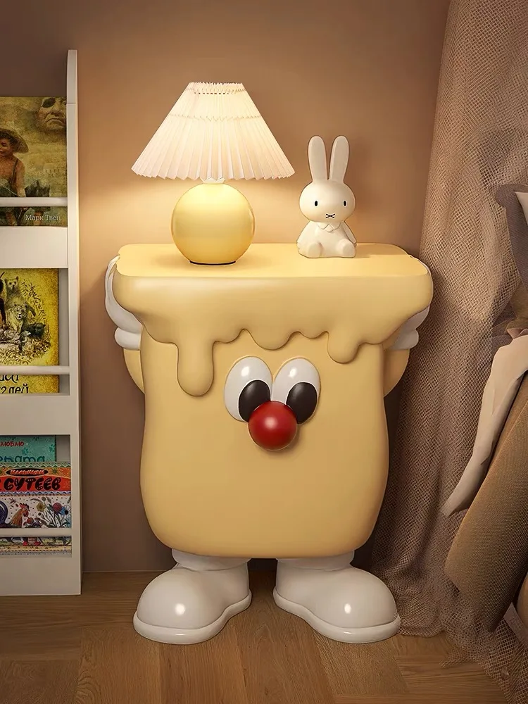 Cream-Cartoon-Small-Side-Table-Living-Room-TV-Cabinet-Sofa-Side-Storage ...