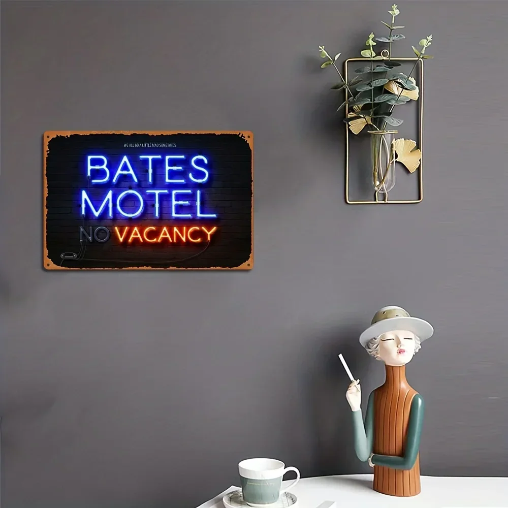 Nostalgic Bates Motel Neon Metal Sign Ideal Wall Decor for Man Cave ...