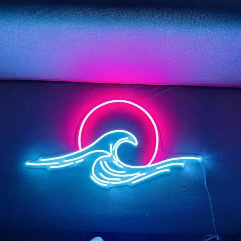 Neon Light Custom Led Sun Neon Sign Flowerwater Sign For Home ...