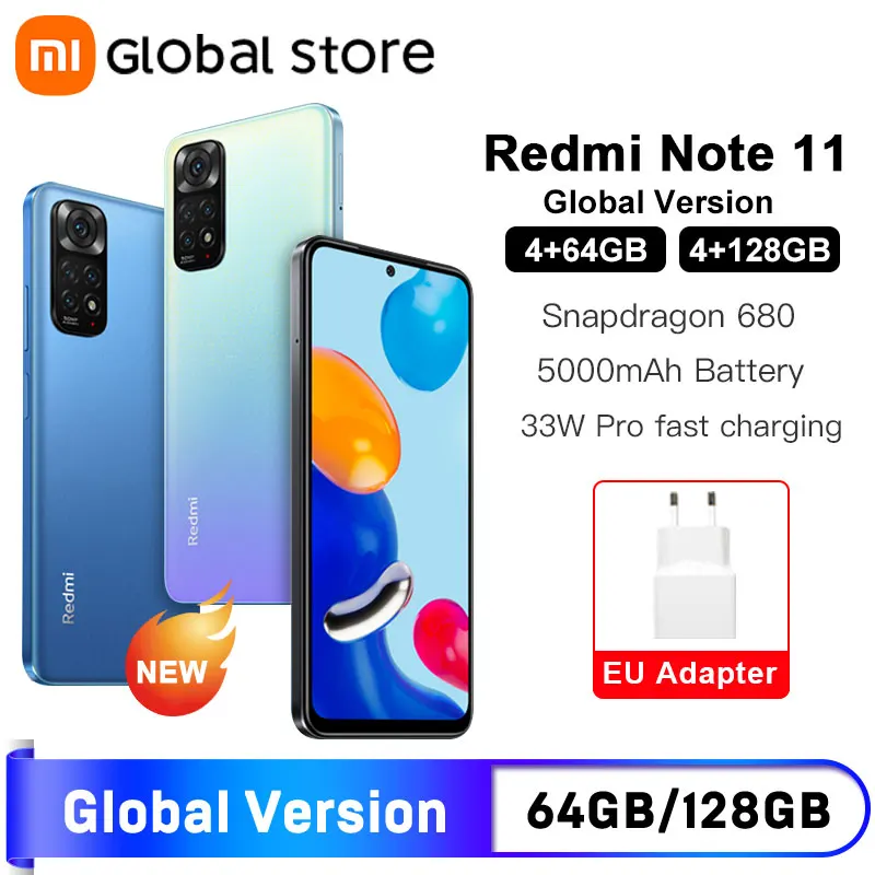 Xiaomi-Smartphone-Redmi-Note-11-64GB-128GB-Snapdragon-680-Octa-Core-33W ...