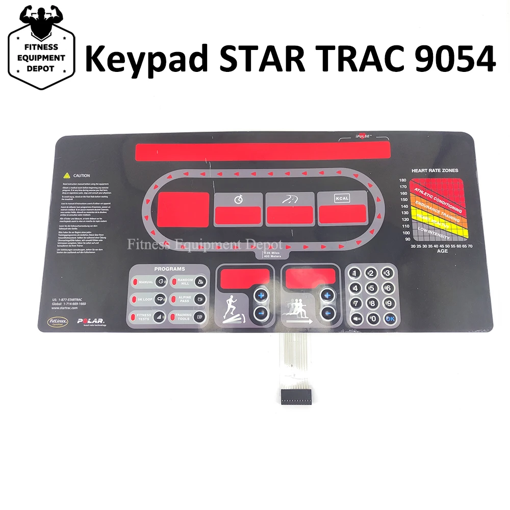 Keypad-STAR-TRAC-9054-Treadmill-Button-Panel-Control-Panel-Membrane ...