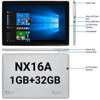 Tableta PC X5- Z8350, 2GB de RAM, 32 GB de ROM, CPU de 10,1 pulgadas ...
