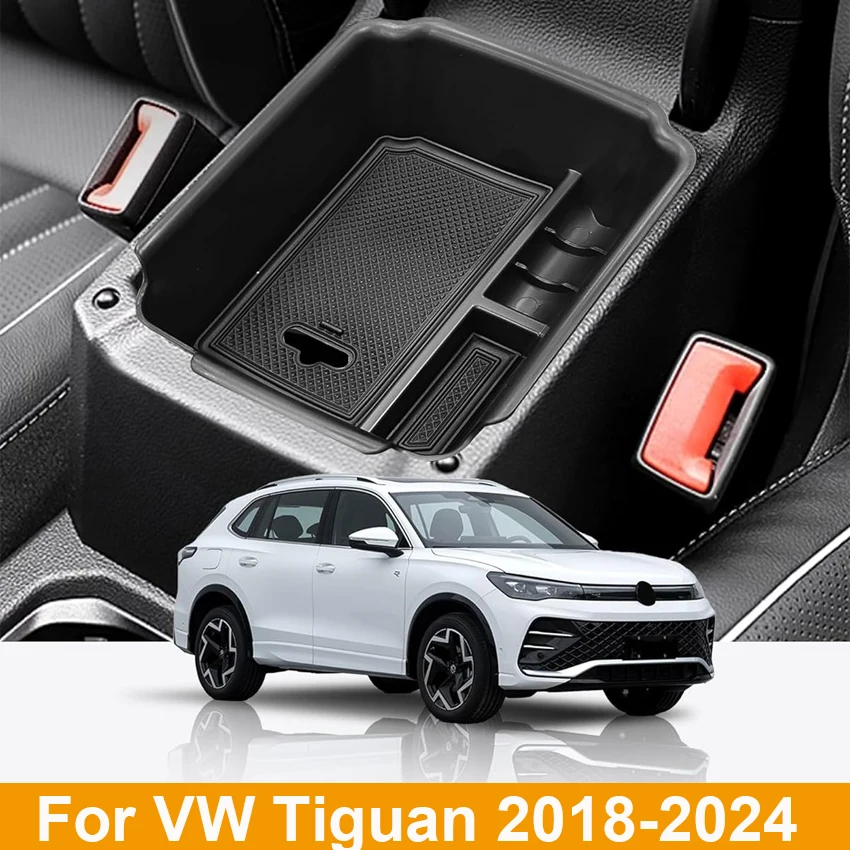 Center-Console-Armrest-Storage-Box-Organizer-Holder-For-VW-Tiguan-2018 ...
