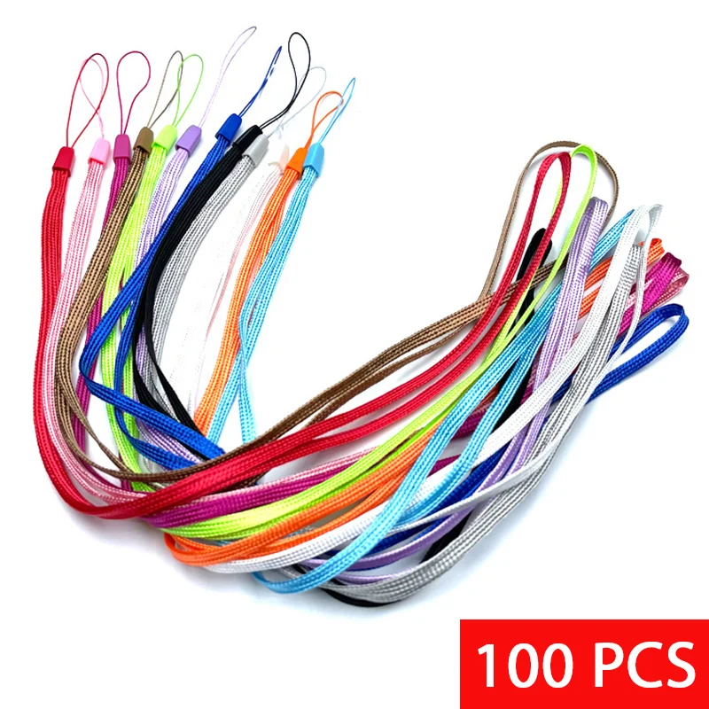 100Pcs-Long-Neck-Hanging-Rope-Fine-Lanyard-Safety-Rope-For-Keys-ID-Card ...