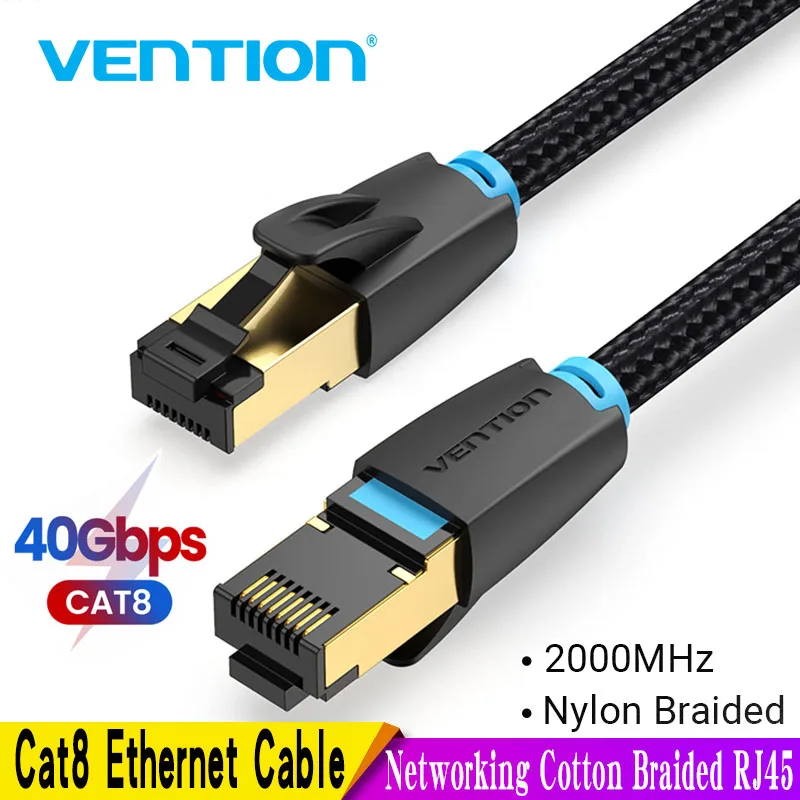 Vention Cat8 Ethernet Cable Sftp 40gbps Super Speed Rj45 Network Cable ...