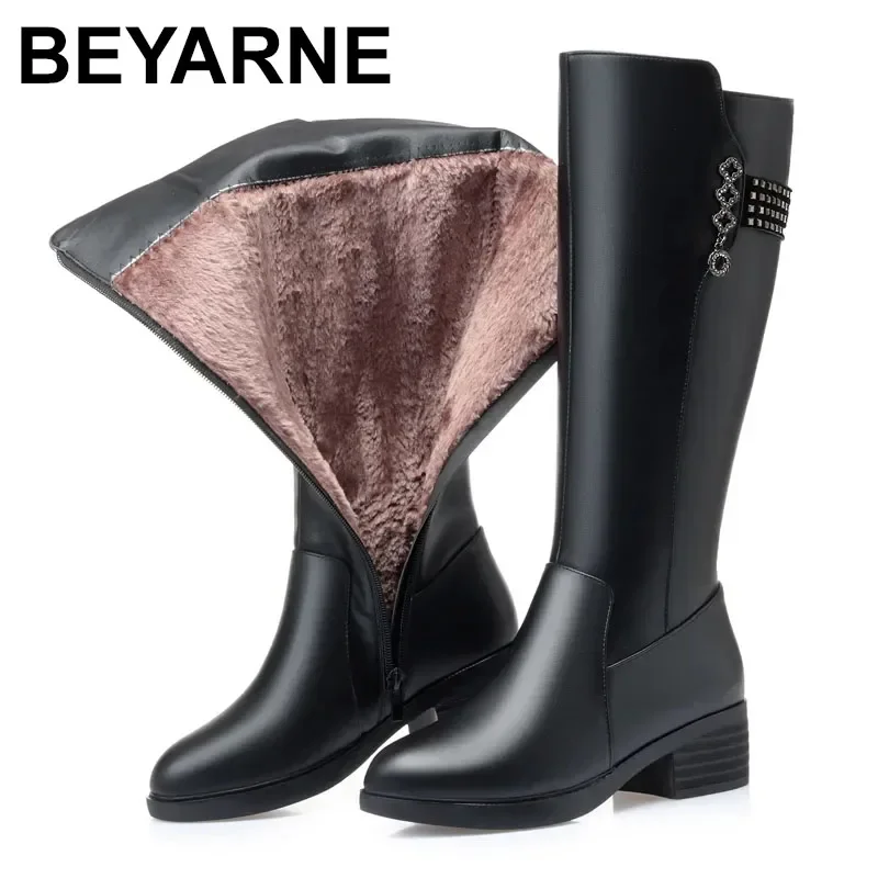 Women-Long-Boots-New-Genuine-Leather-Female-Winter-Boots-Fashion-Big ...