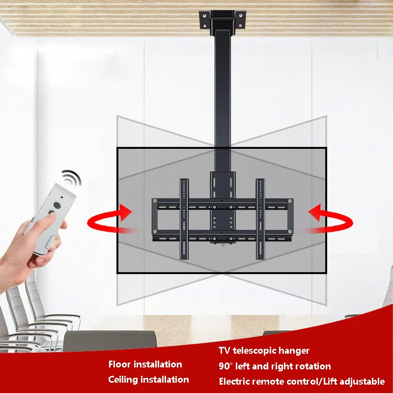 32-70-Inch-Rotatable-Electric-TV-Hanger-Remote-Control-Lifting-1550MM ...