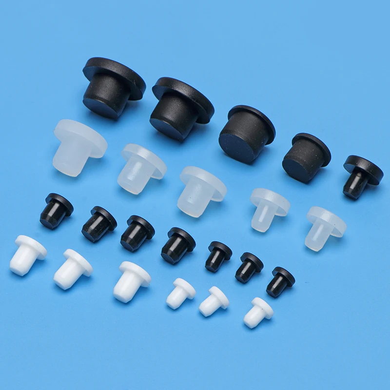 Black And White High-temperature Resistant Silicone Plug Soft Sealing ...