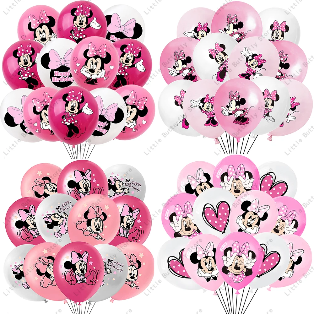 Disney-10-20-30pcs-12-Inch-Pink-Minnie-Mouse-Latex-Balloon-Party ...