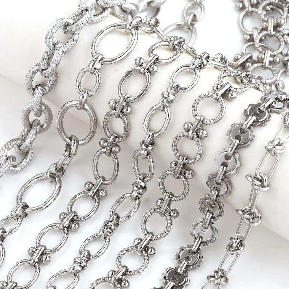 1-Meter-Multi-Styles-Stainless-Steel-Punk-Chains-For-Jewelry-Making-DIY ...