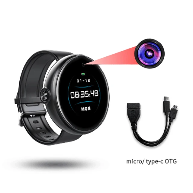 Mini Watch Camera Potable 1080P Clock Video Voice Recorder Outdoor ...