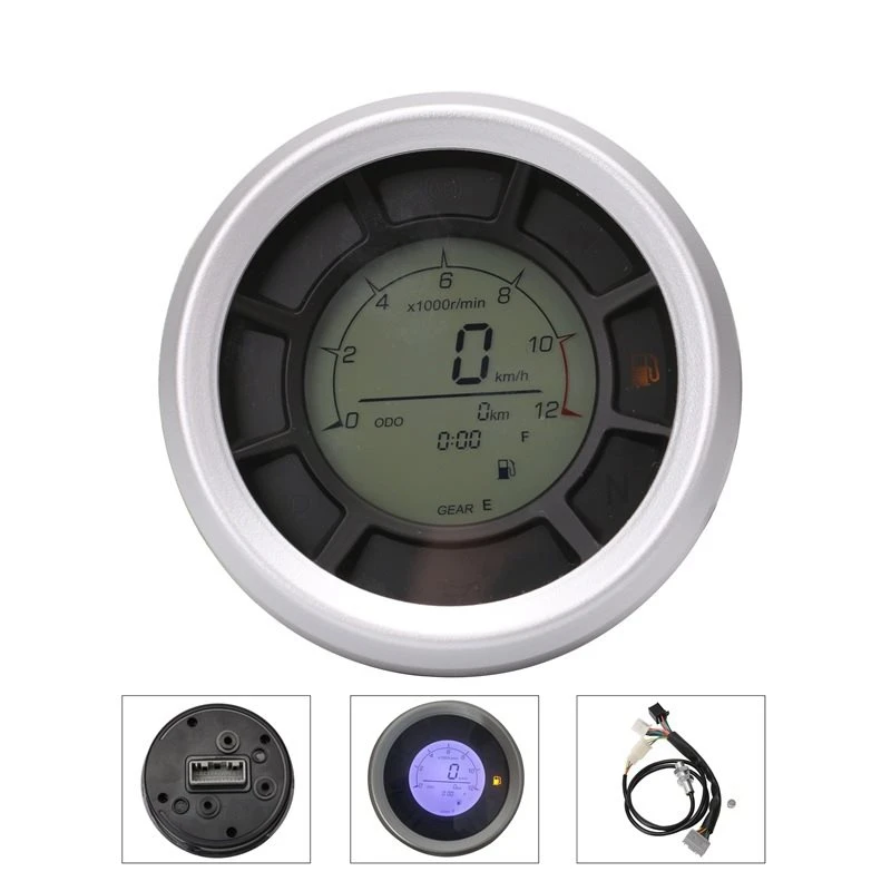 Universal-motorcycle-modified-LCD-instrument-panel-circular-1-6-gear ...