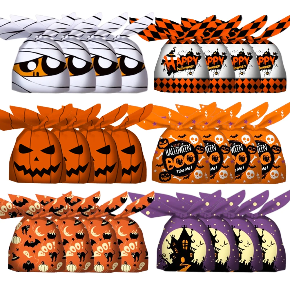 50Pcs-Halloween-Gift-Bags-Halloween-Candy-Cookie-Bags-Pumpkin-Bat-Kids ...