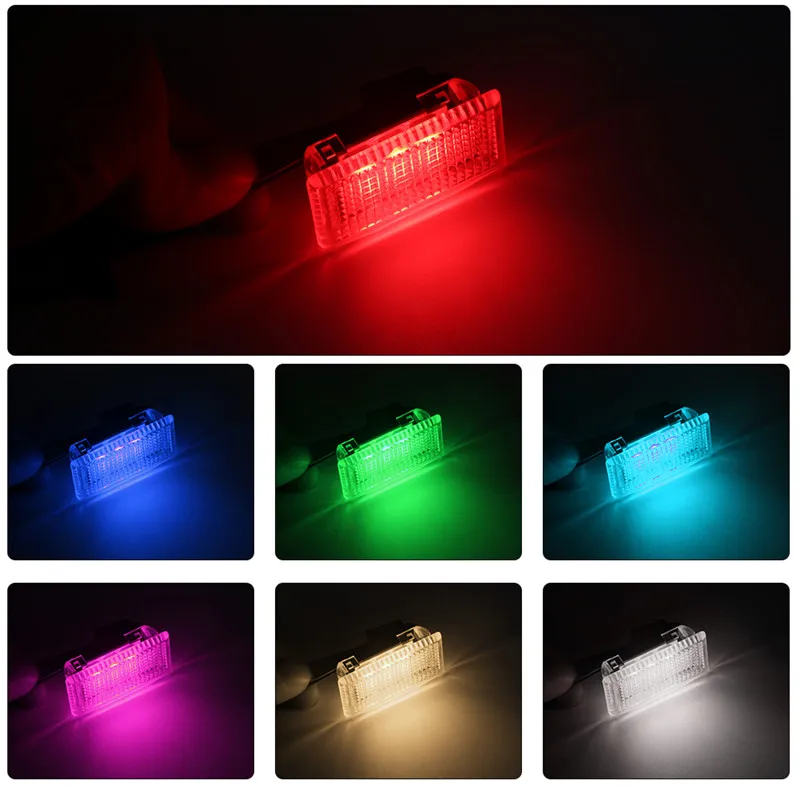 2Pcs Car Interior LED Trunk Light Bulbs Kit Projector Blue White Red ...