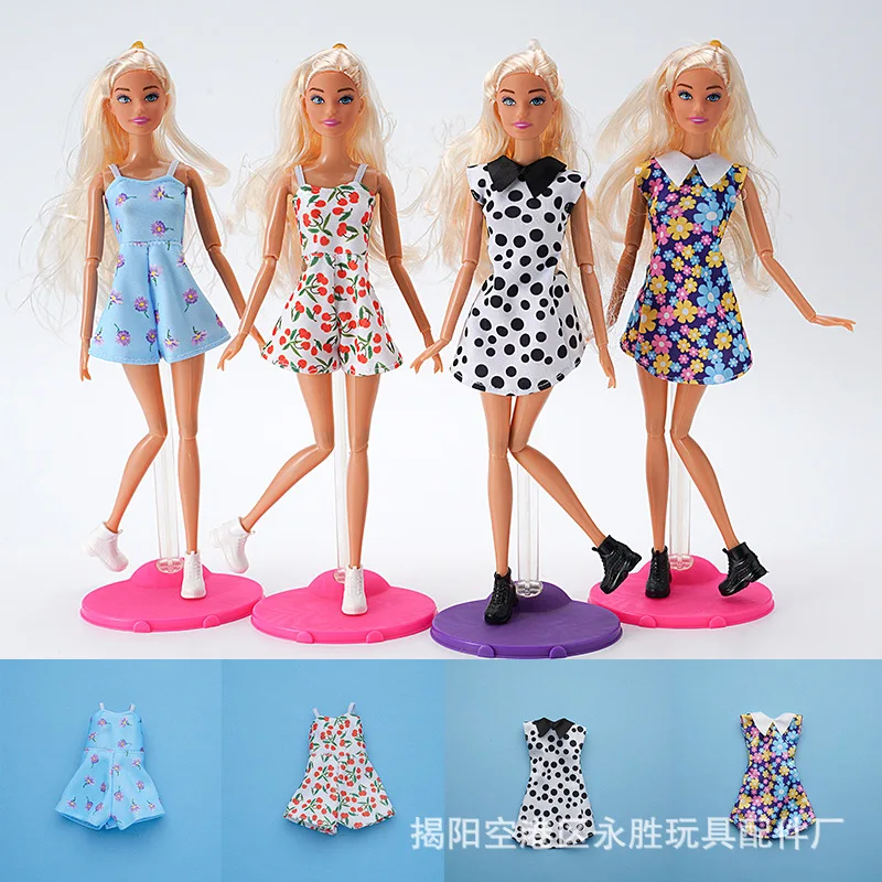1Set-Doll-Clothes-Jeans-Plaid-Skirt-Casual-Wear-Fashion-pants-Dress-Fit ...